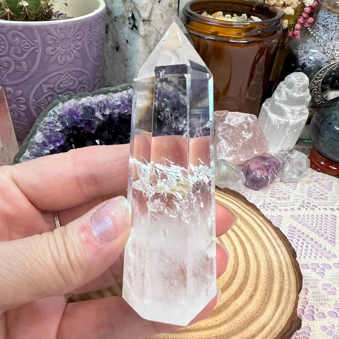 Clear Quartz A Grade Crystal Standing Point - Polished Clear Quartz ...