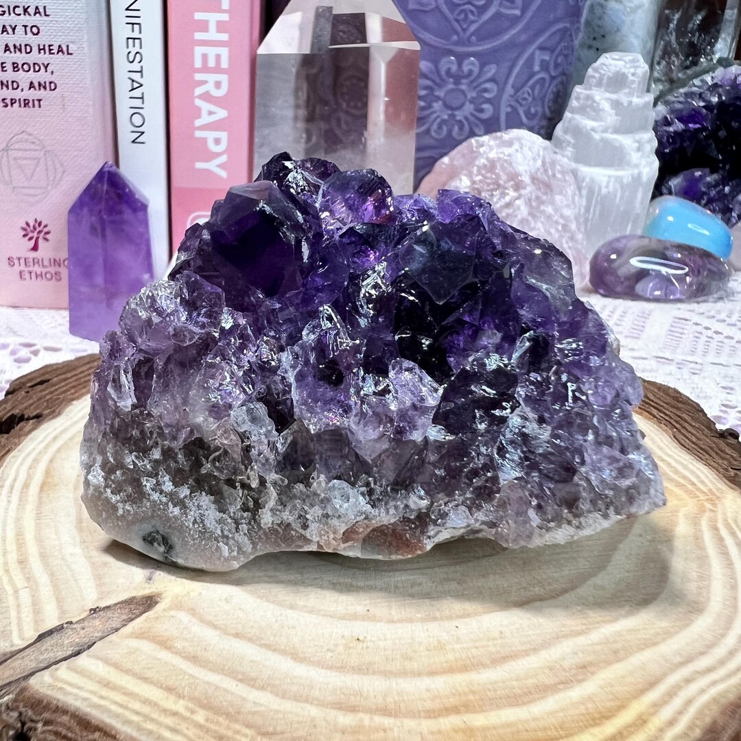Amethyst A Grade Crystal Cluster - Brazilian Amethyst Raw Crystal ...