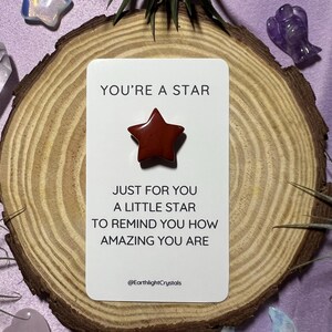 You're A Star Crystal Gift Card - Pocket Star Keepsake - Etsy