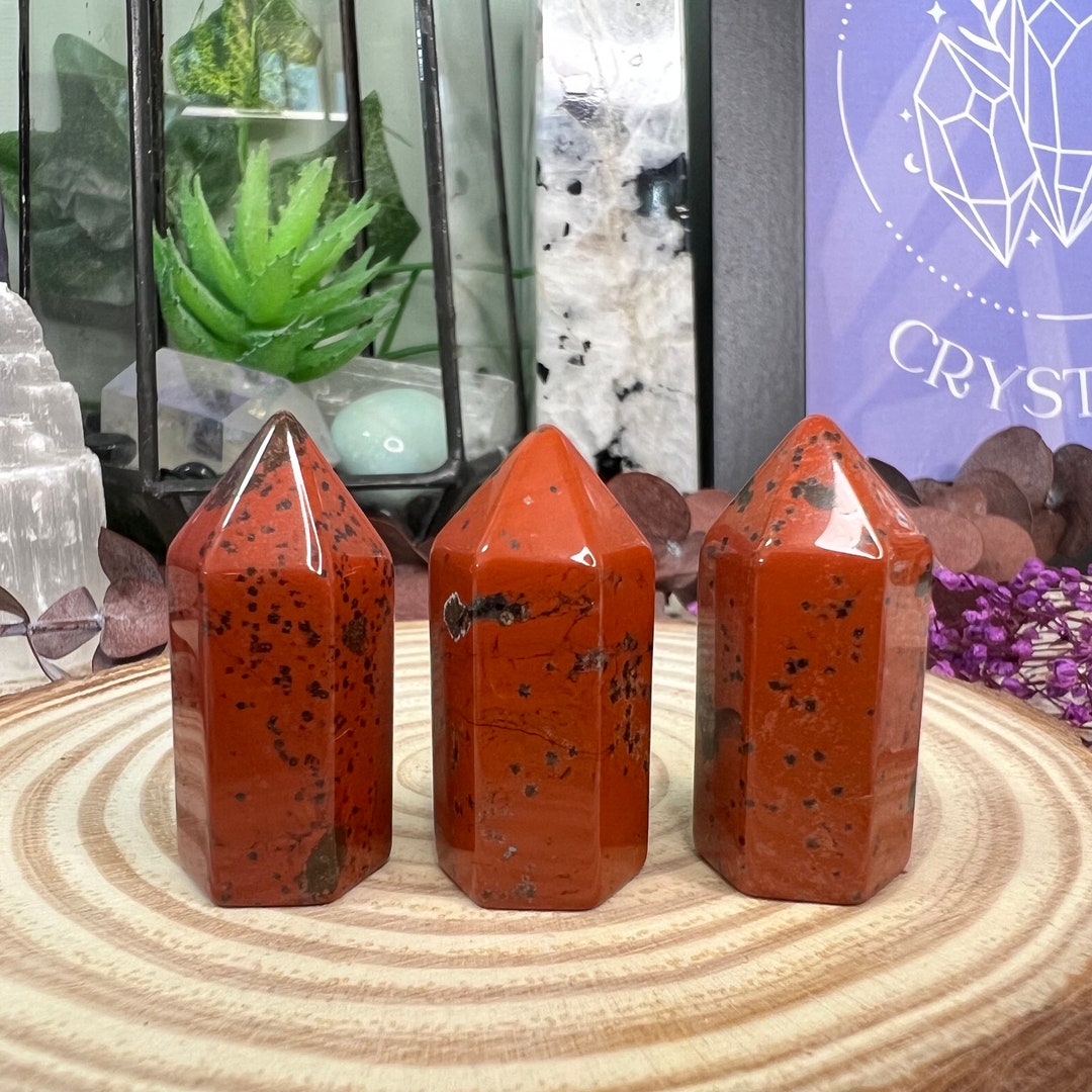Red Jasper Mini Crystal Standing Point - Polished Red Jasper Mini ...