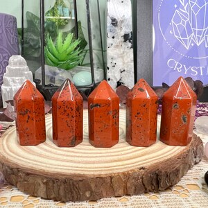 Red Jasper Mini Crystal Standing Point - Polished Red Jasper Mini ...