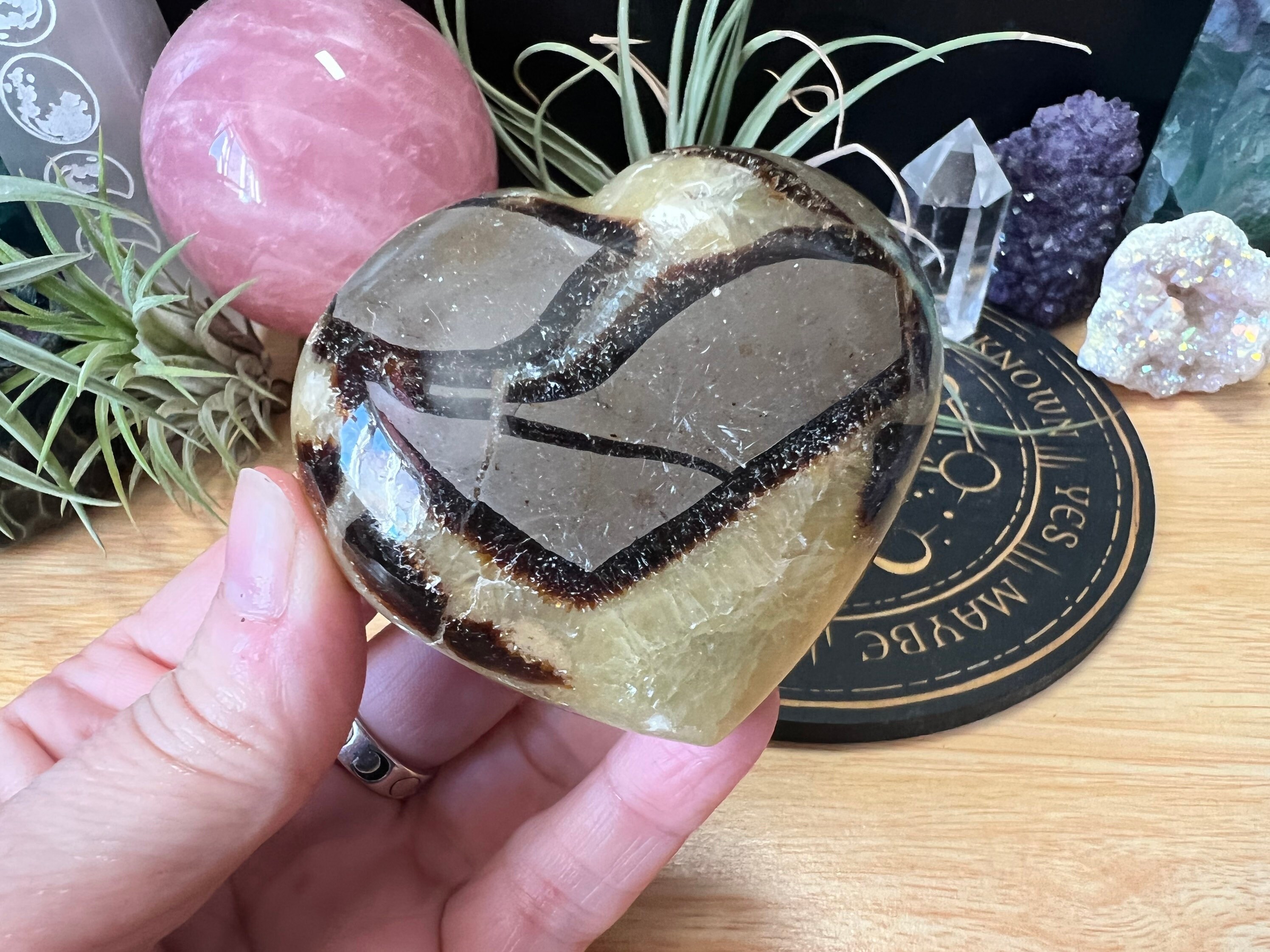 Rocks & Geodes Home Décor Home & Living Septarian Heart Crystal etna.com.pe