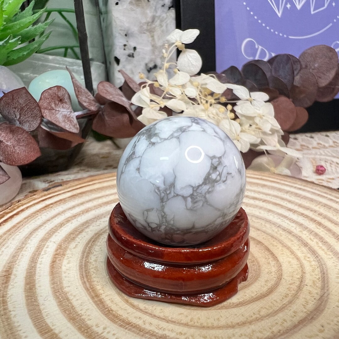 Howlite Crystal Mini Spheres - Polished Howlite Mini Crystal Balls ...
