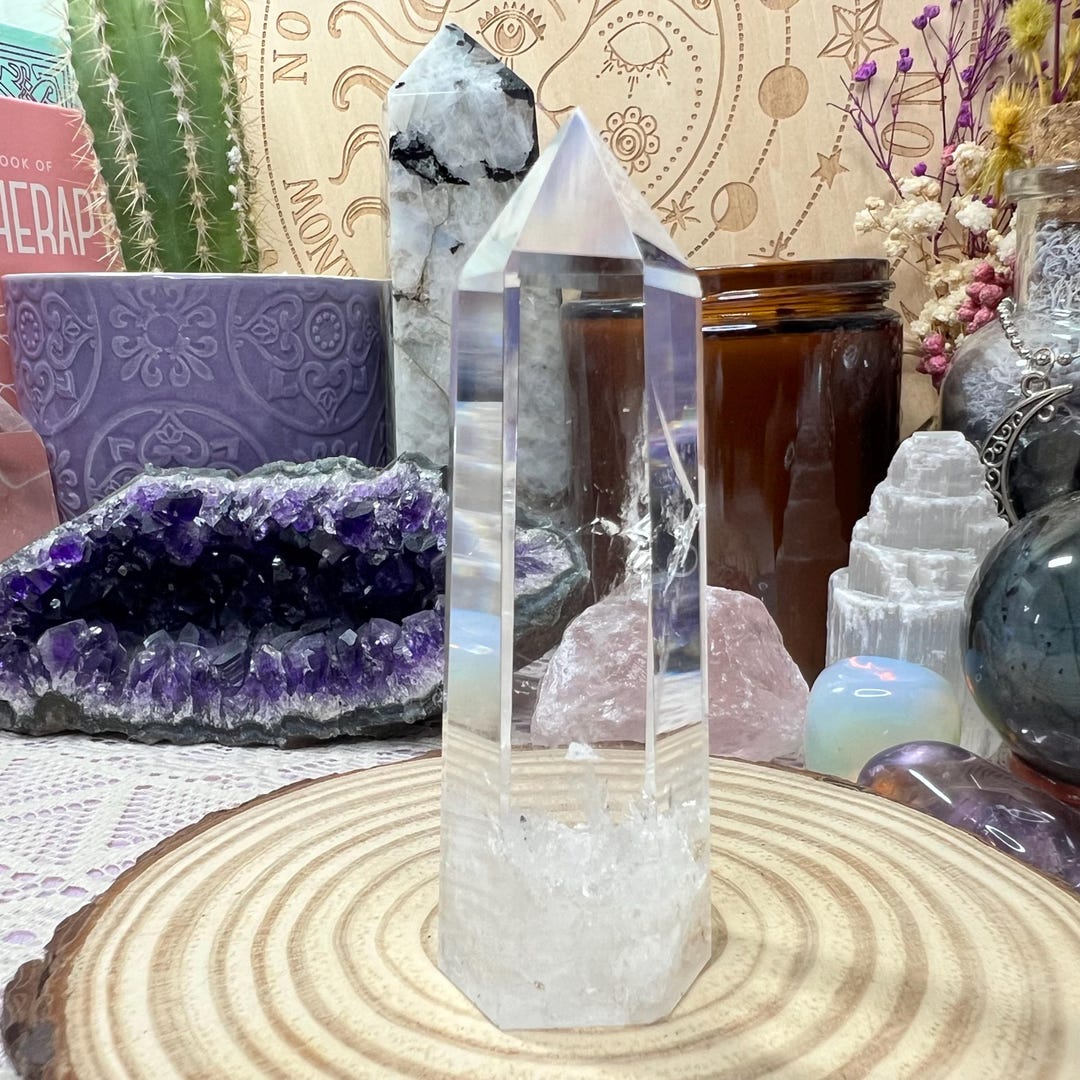 Clear Quartz A Grade Crystal Standing Point - Polished Clear Quartz ...