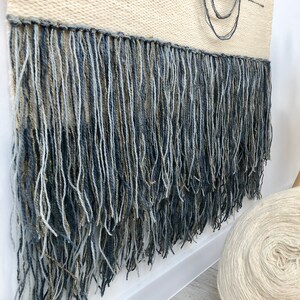 Large Wool Wall Hanging - Natural Fiber Art - Large Tapestry Decoration ...
