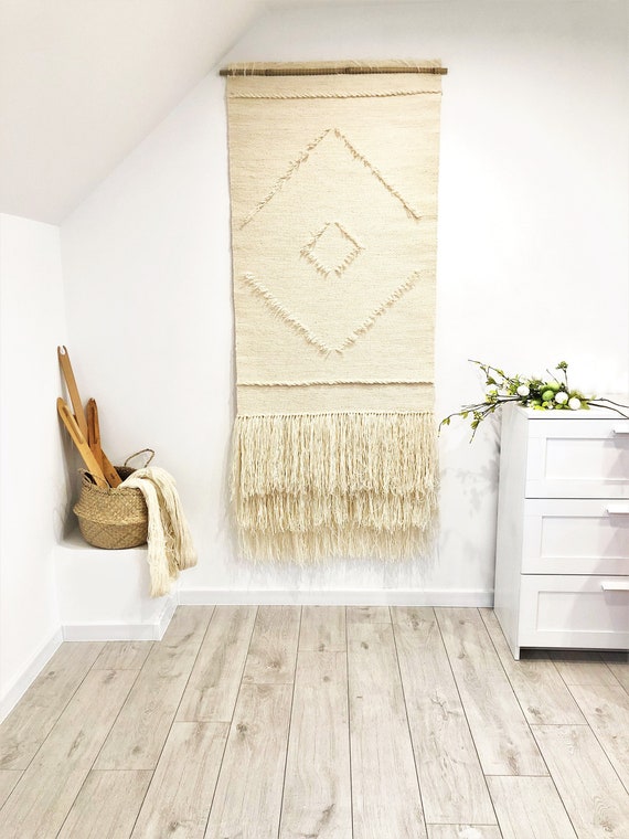 Wool Woven Wall Hanging Wool Textiles Wall Art Macrame Wall - Etsy