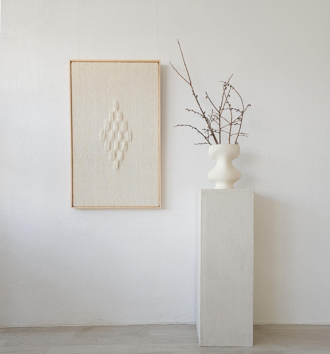 Modern Framed Wall Decor - Wool Tapestry - Wabi Sabi - Mothers Day ...
