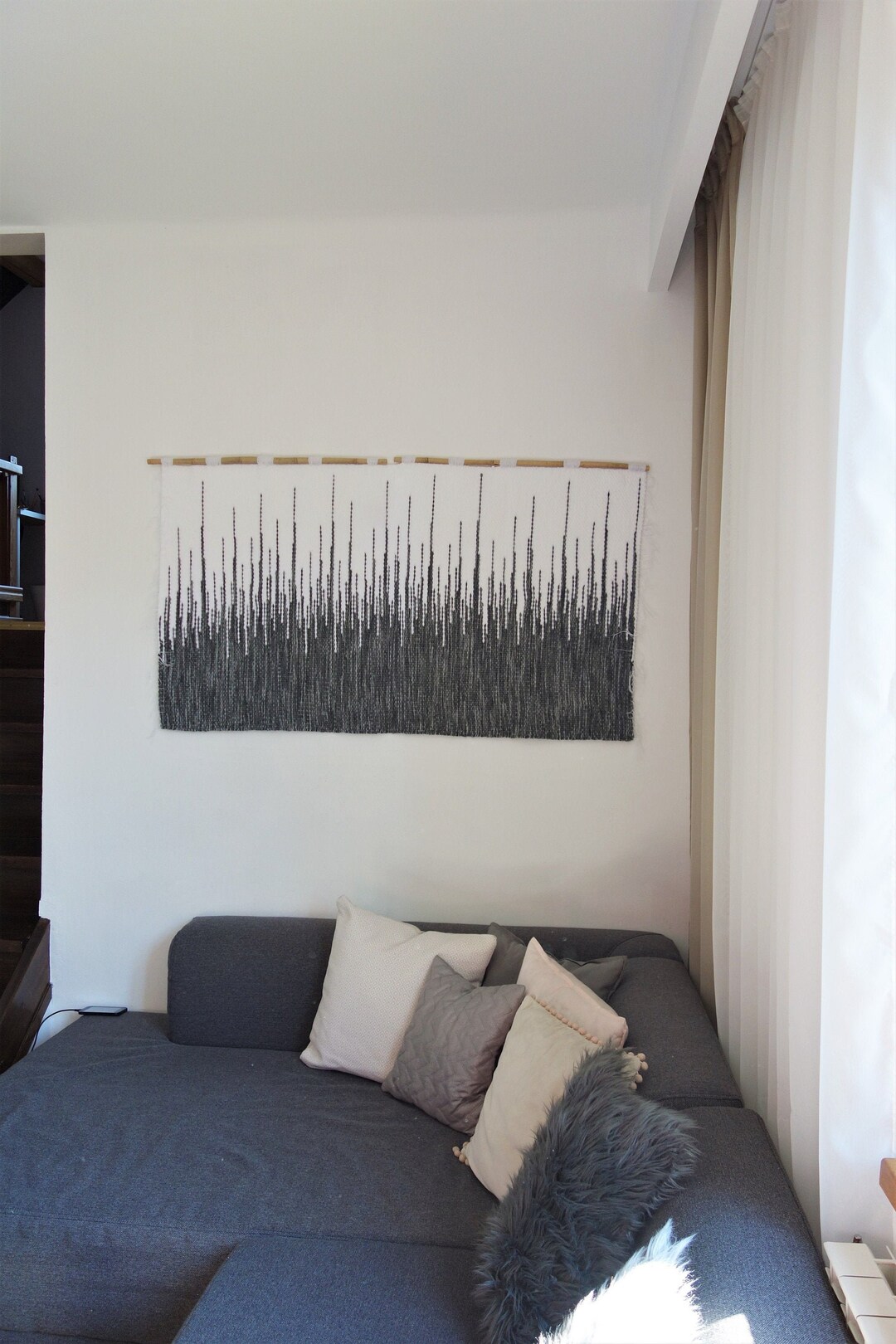 Weaving Loom Woven Wall Hanging Frame Wall Weaving Macrame Wall Hanging ...