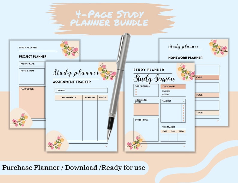 Student Study Tracker Study Printables Student Daily Study - Etsy