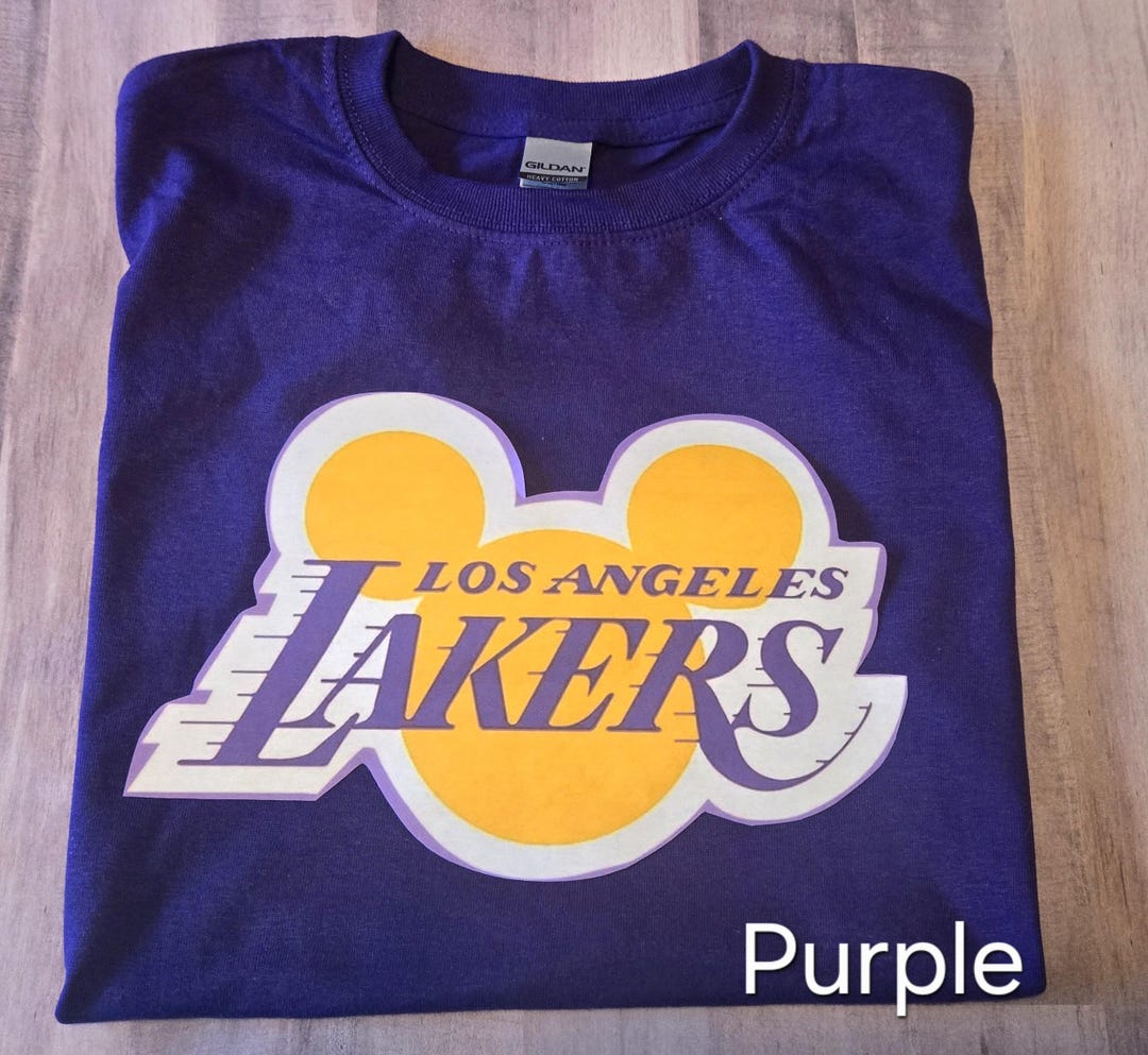 LA Lakers NBA Basketball Inspired Mickey Mouse Choice of Short Sleeve ...