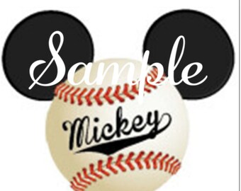 Mickey Mouse With Baseball Hat Team Logo Disney Cruise - Etsy