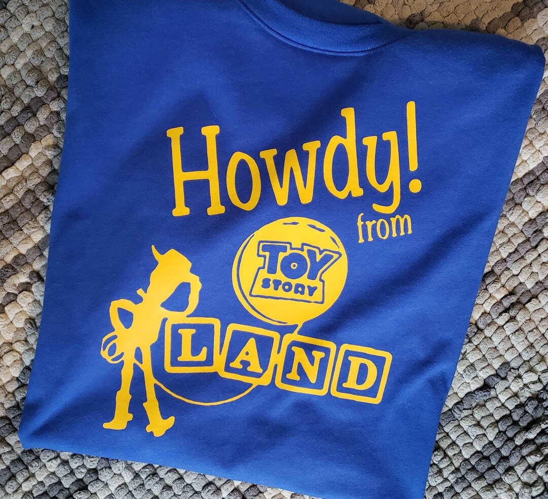 Howdy From Toy Story Land Woody Disney World Inspired T-shirt - Etsy