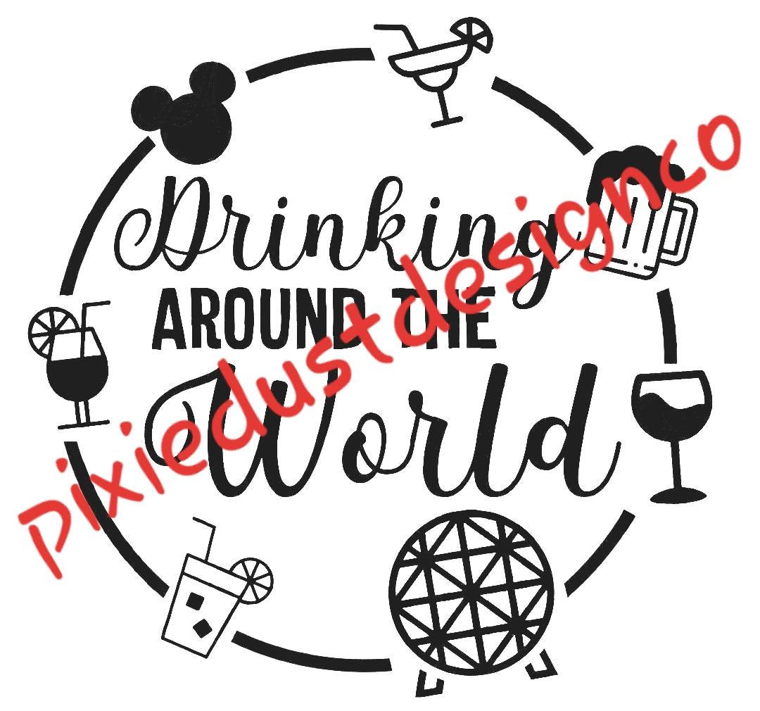 Drinking Around the World EPCOT World Showcase Disney Inspired - Etsy