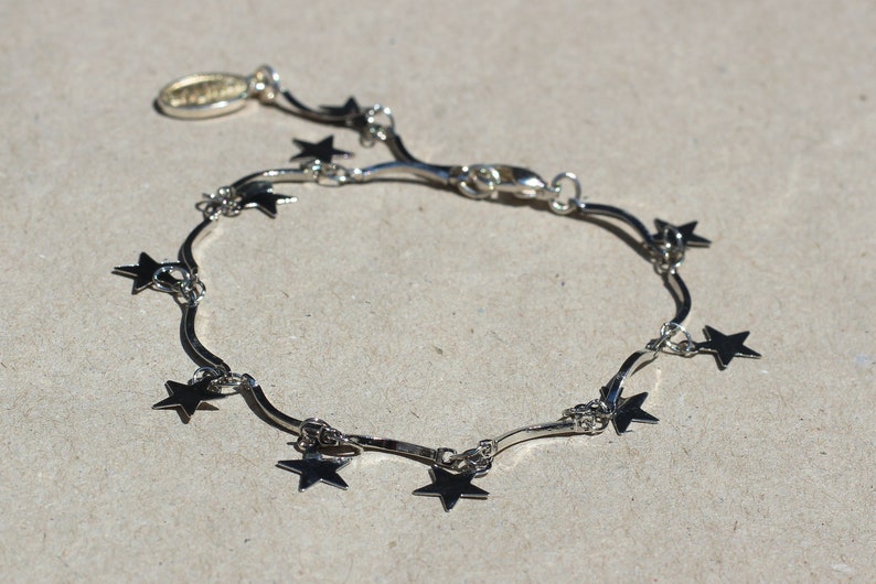 Silver Star Chain Necklace Silver Star Necklace Handmade - Etsy