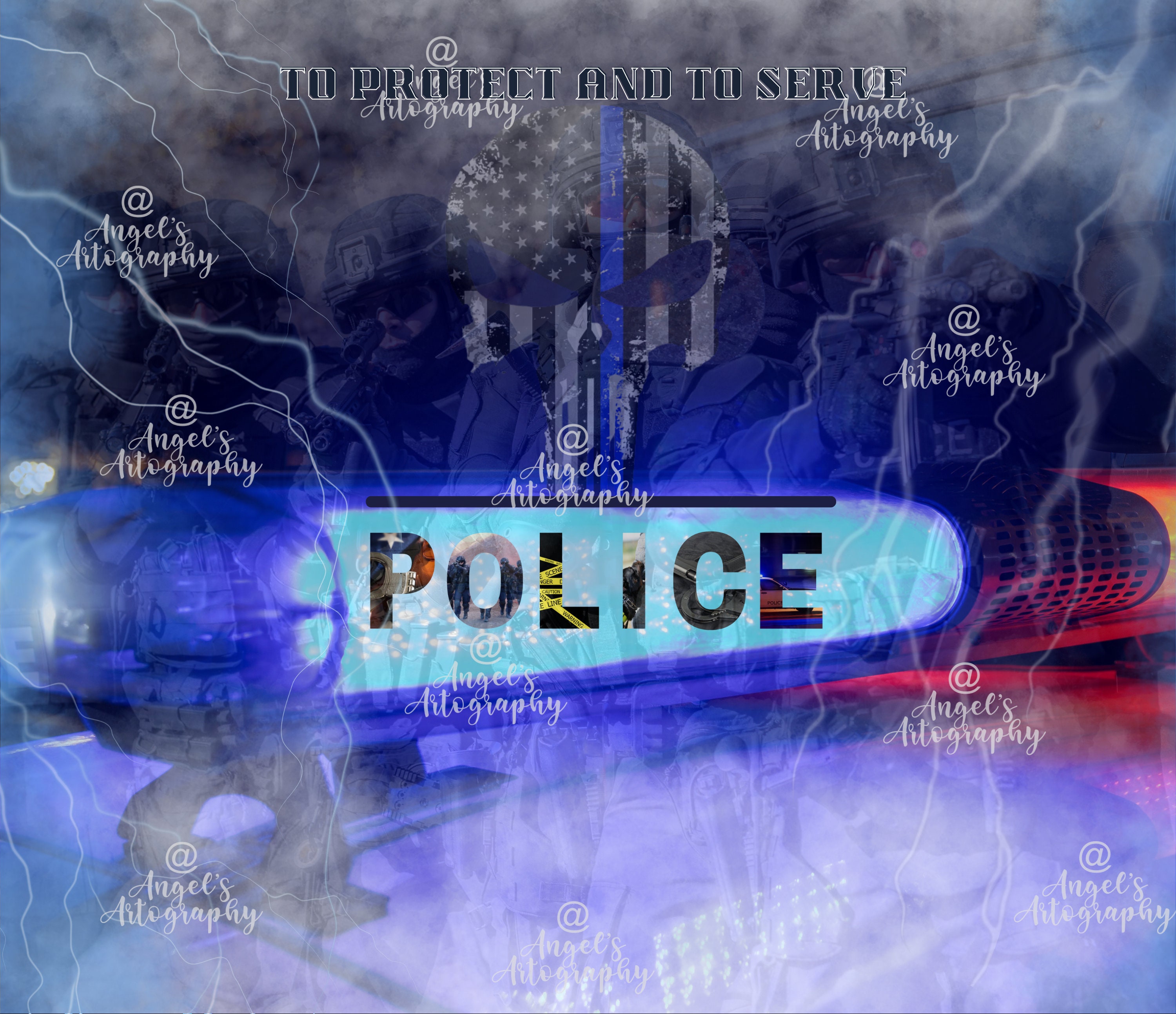 20 Oz Skinny Straight, Police Design, Instant Download, Law Enforcement ...