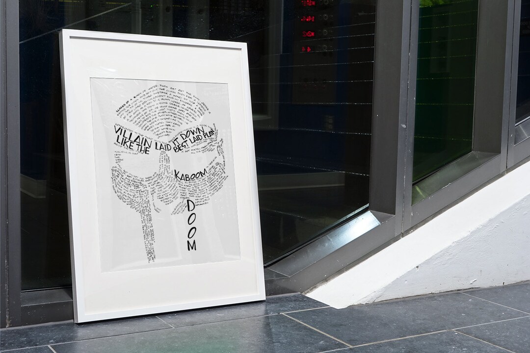 MF Doom Hand Crafted Micrography Lyrics Print - Etsy