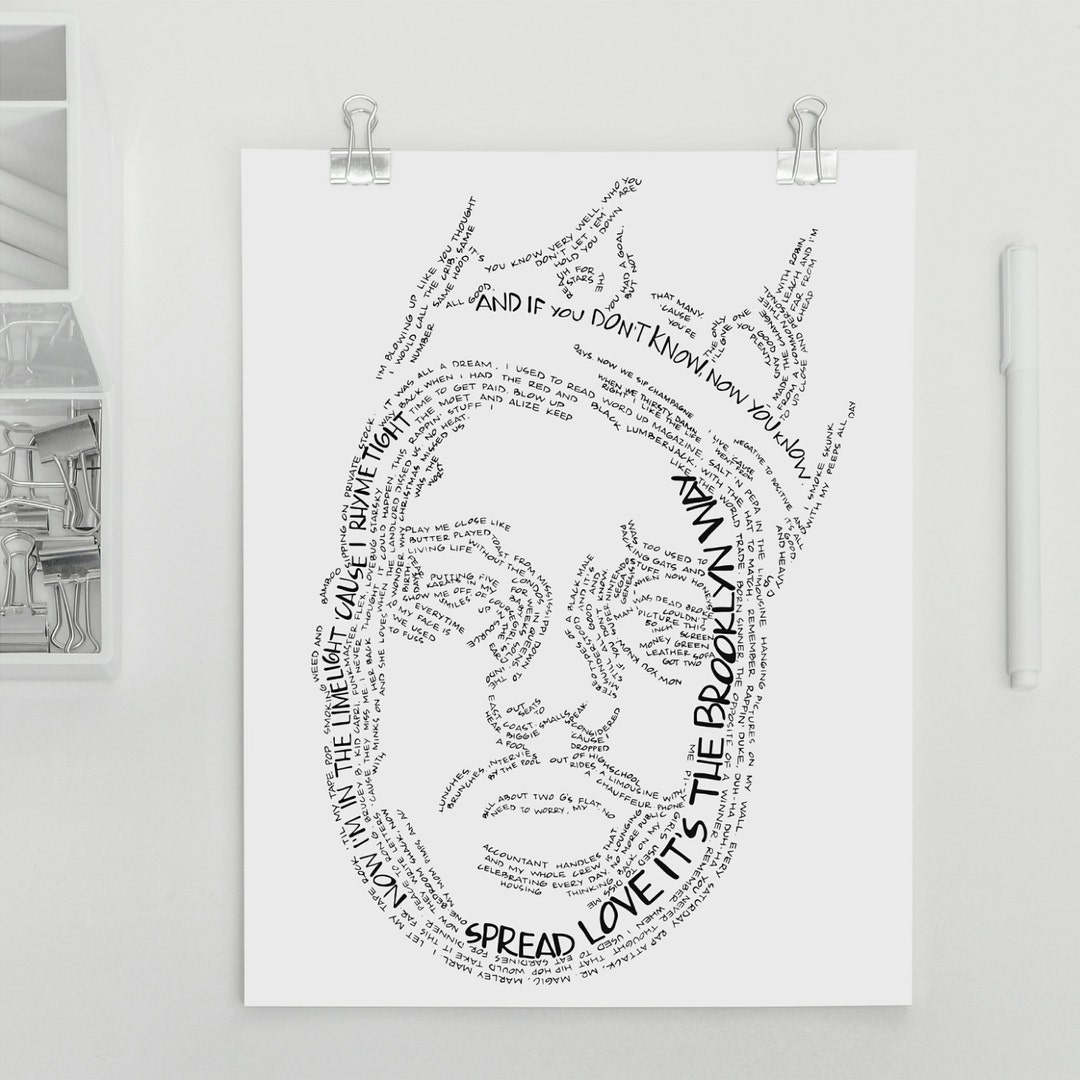 Biggie Smalls Hand Crafted Micrography Lyrics Print - Etsy