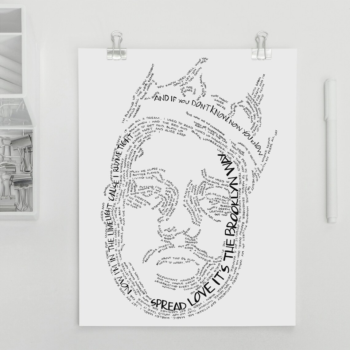 Biggie Smalls Hand Crafted Micrography Lyrics Print - Etsy