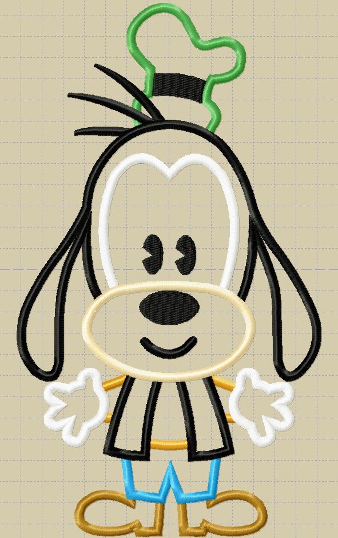 Goofy Embroidery Machine Applique Instant Download Monkey Doodle ...