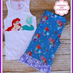 Ariel Princess Embroidery Machine Applique Instant Download Monkey ...