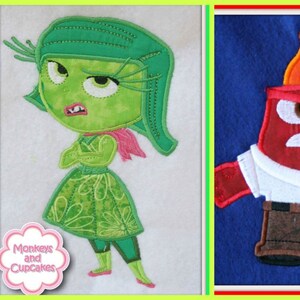 Disgust Inside Out Embroidery Machine Applique Instant Download pixar ...
