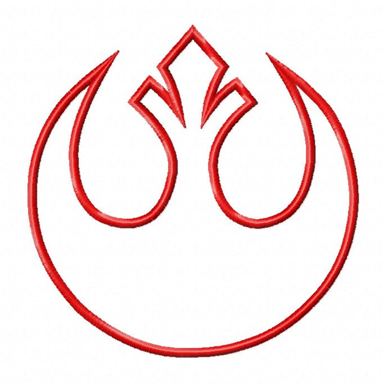 Star Wars Rebel Logo Embroidery Machine Applique Instant Download ...