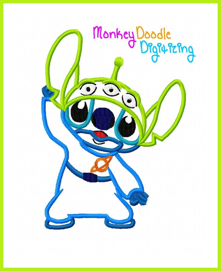 Stitch Alien Hat Lilo's Alien Embroidery Machine | Etsy