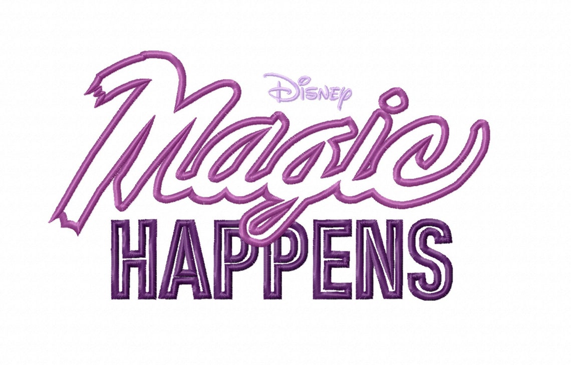Magic Happens Parade Logo Mickey Embroidery Machine Applique | Etsy