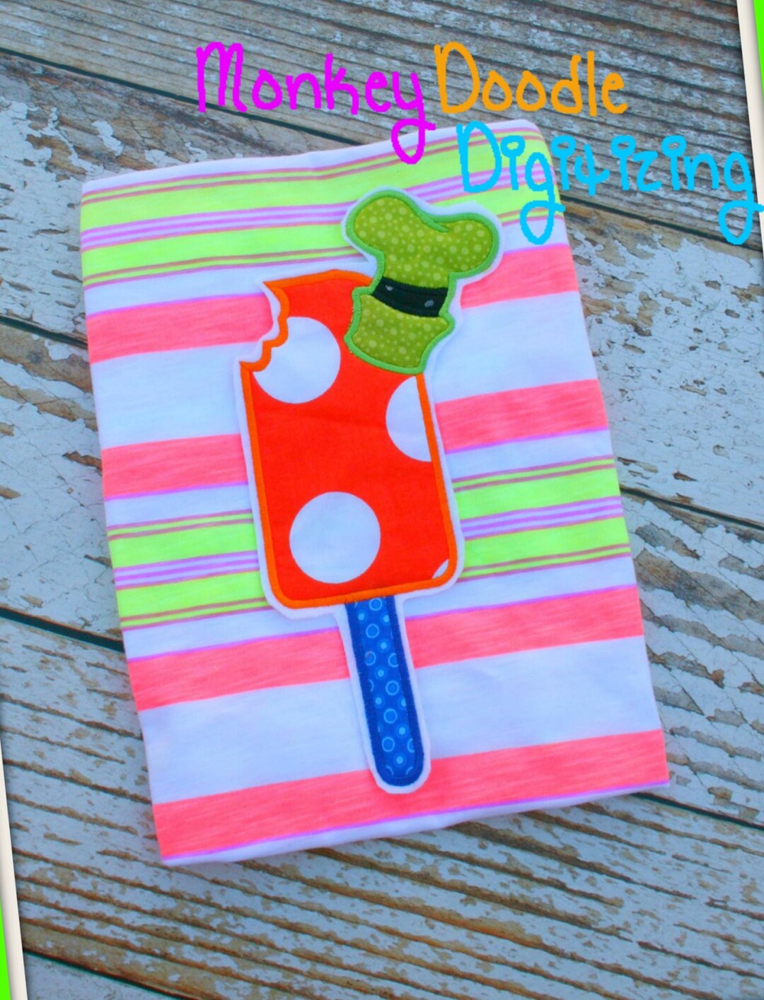 Goofy Popsicle Embroidery Machine Applique Instant Download Monkey ...