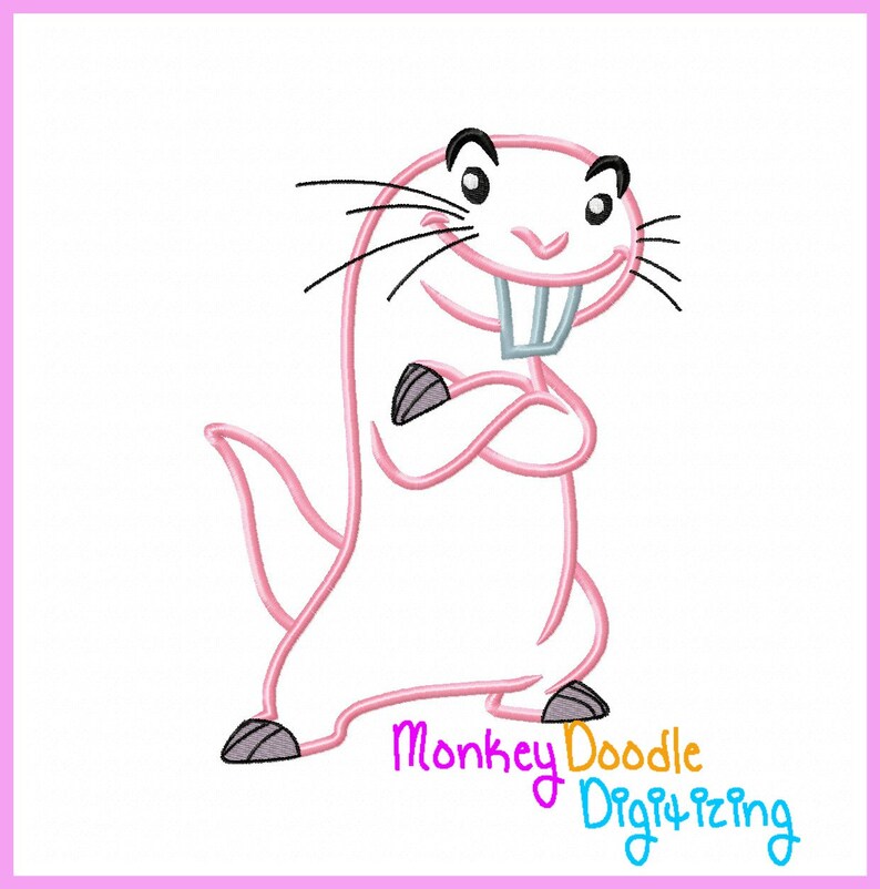 Kim Possible Rufus Embroidery Machine Applique Instant - Etsy