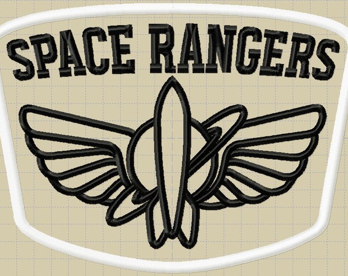 Buzz Lightyear Space Rangers Logo - Embroidery Machine Applique ...