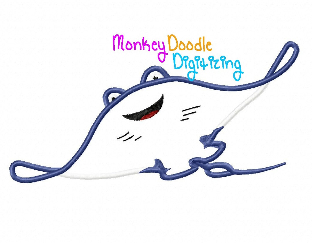 Dory Nemo Teacher Ray - Embroidery Machine Applique - Instant Download ...
