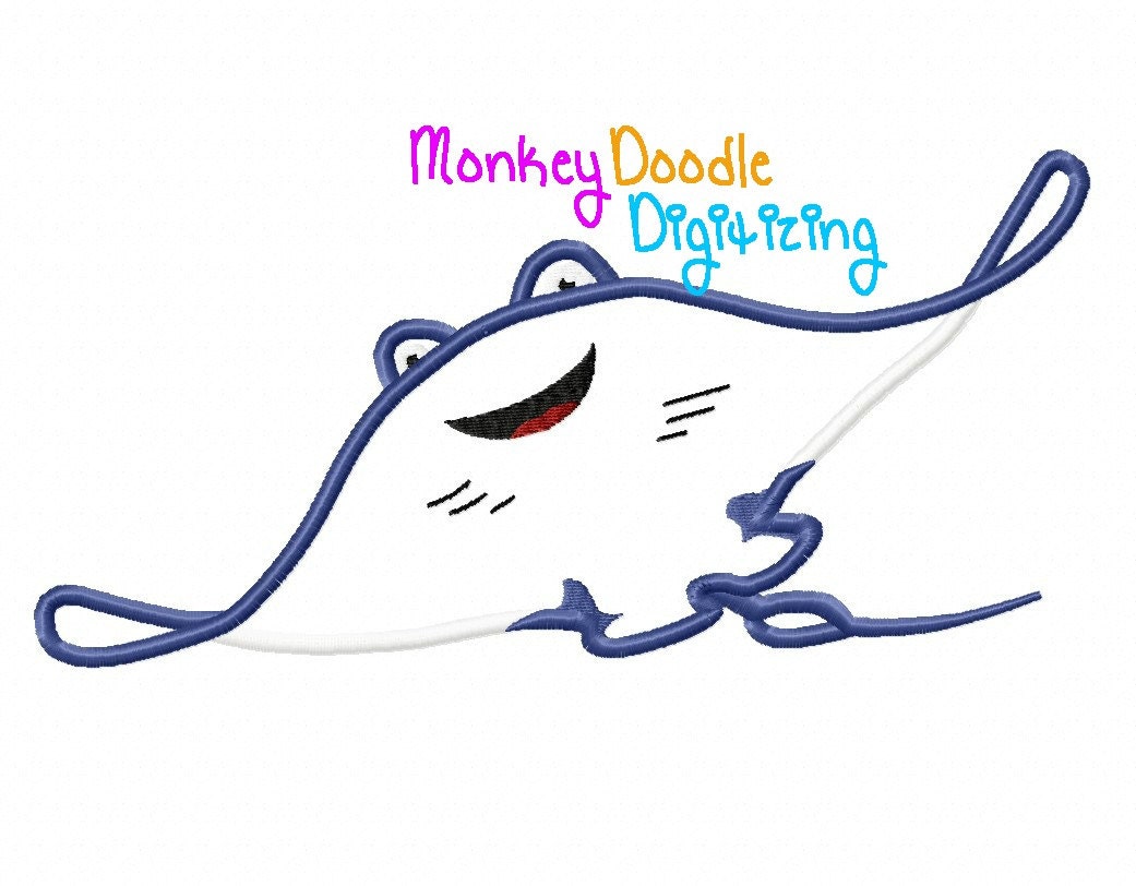 Dory Nemo Teacher Ray Embroidery Machine Applique Instant - Etsy