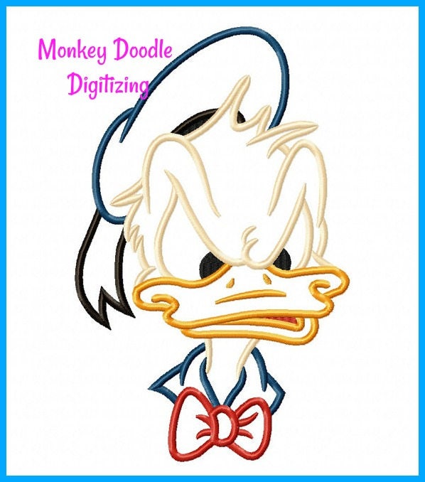 Donald Duck Angry Face Drawing