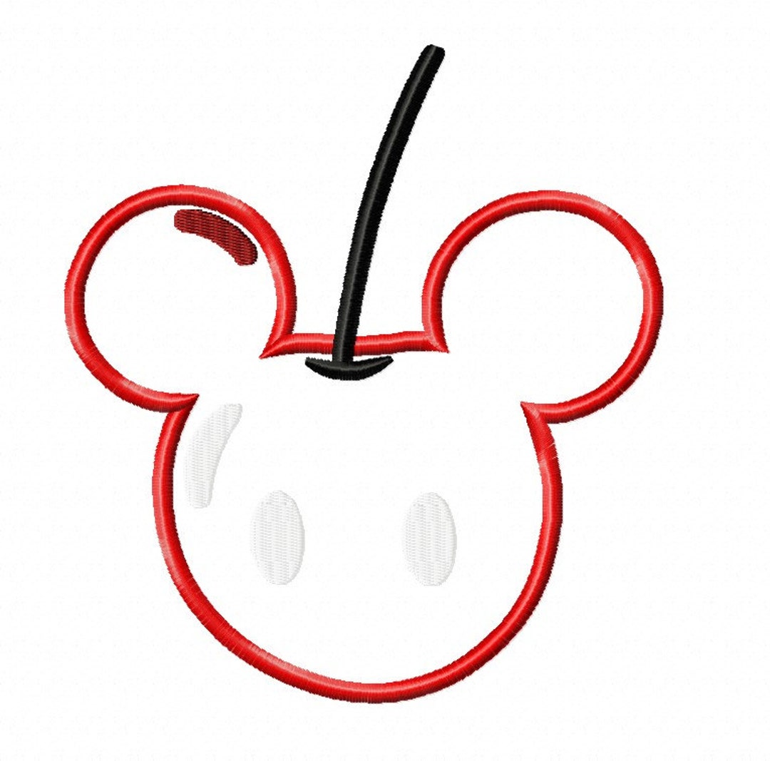 Mickey Cherry Embroidery Machine Applique Instant Download - Etsy