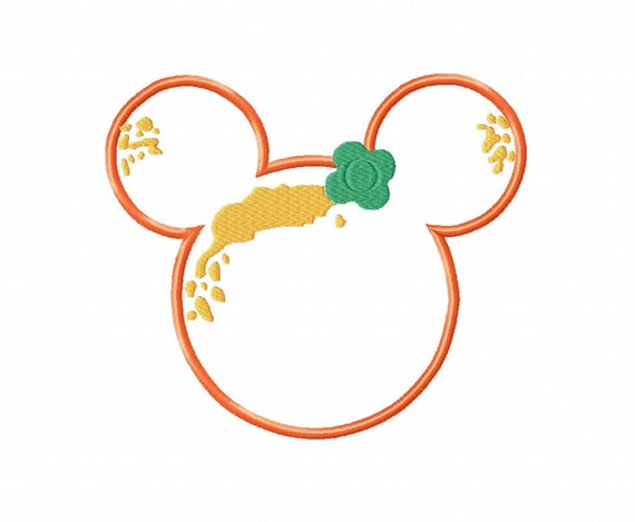 Mickey Orange Embroidery Machine Applique Instant Download | Etsy