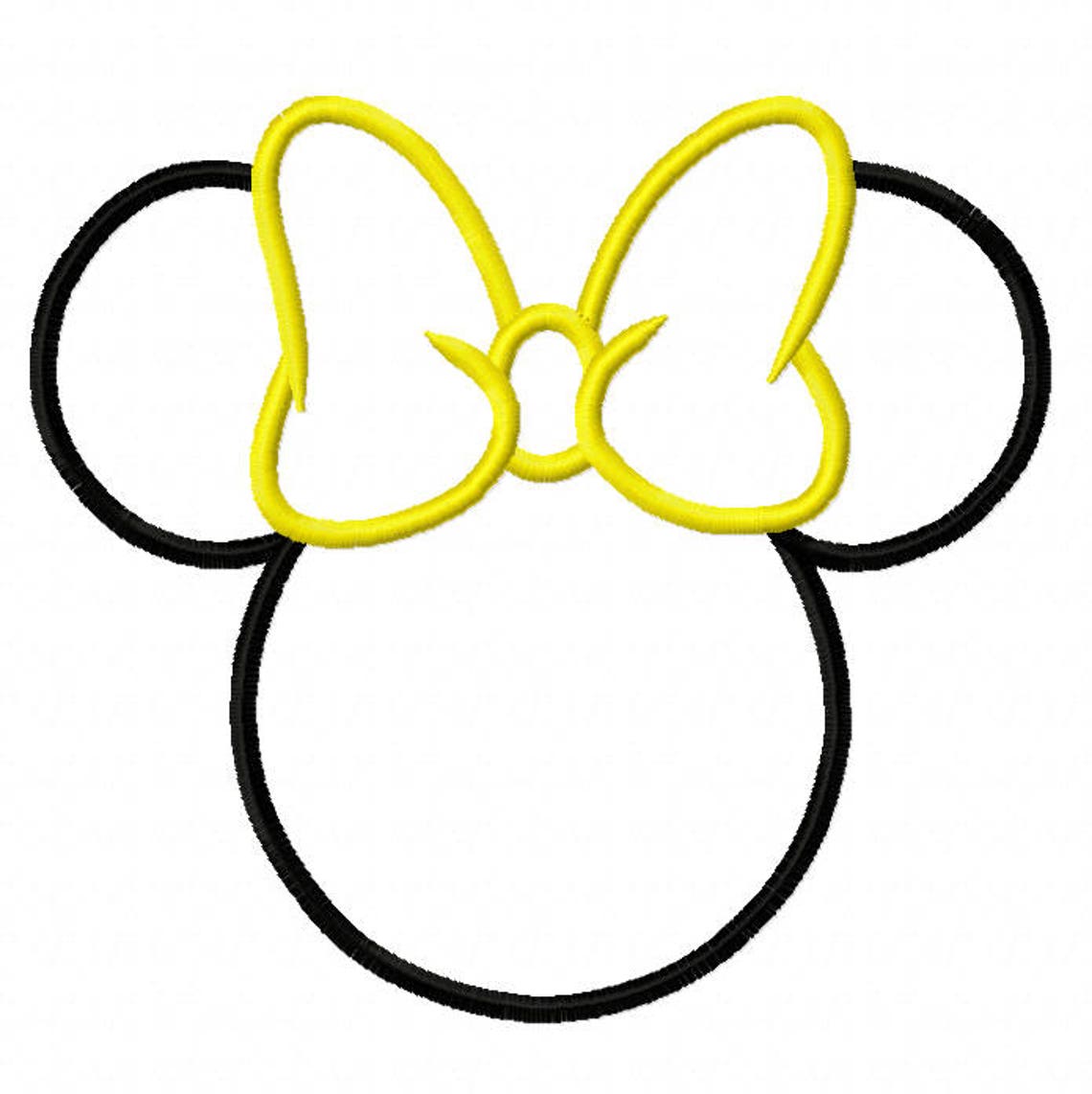 Minnie du contour avec noeud 4 x 4 6 5 x 7 x 10 broderie | Etsy