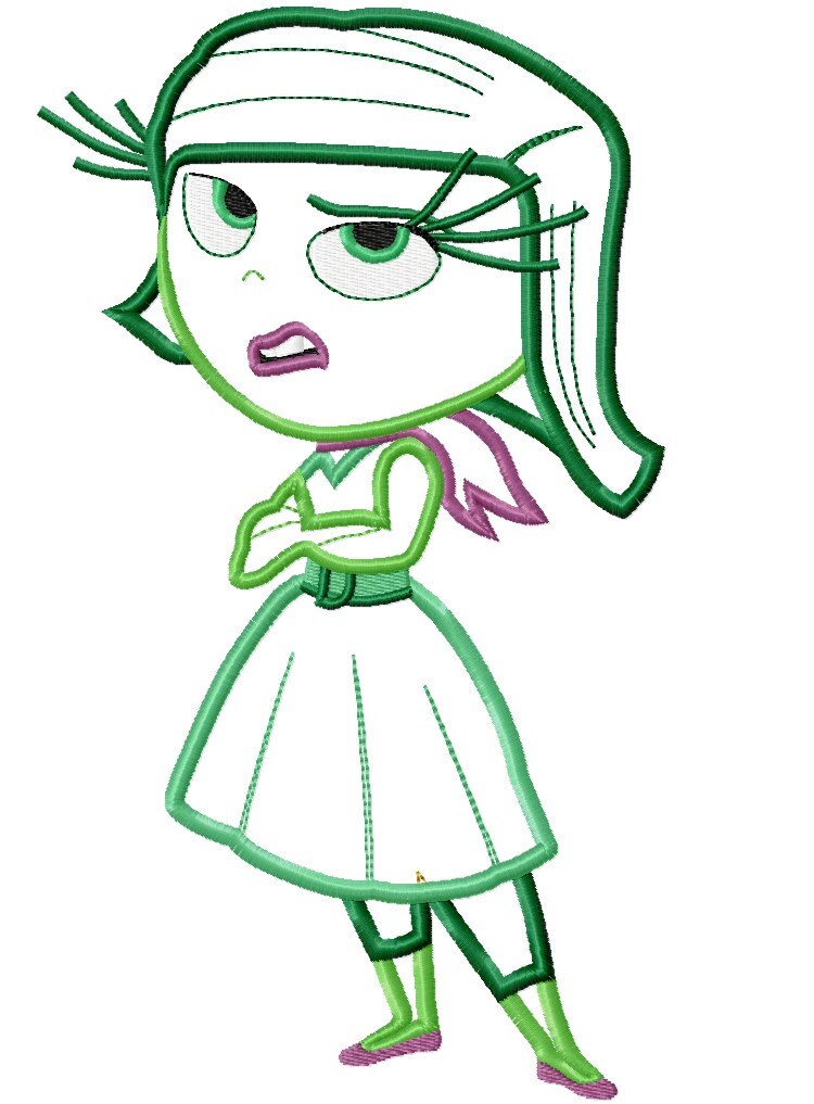 All Five Characters Inside Out Embroidery Machine Applique | Etsy