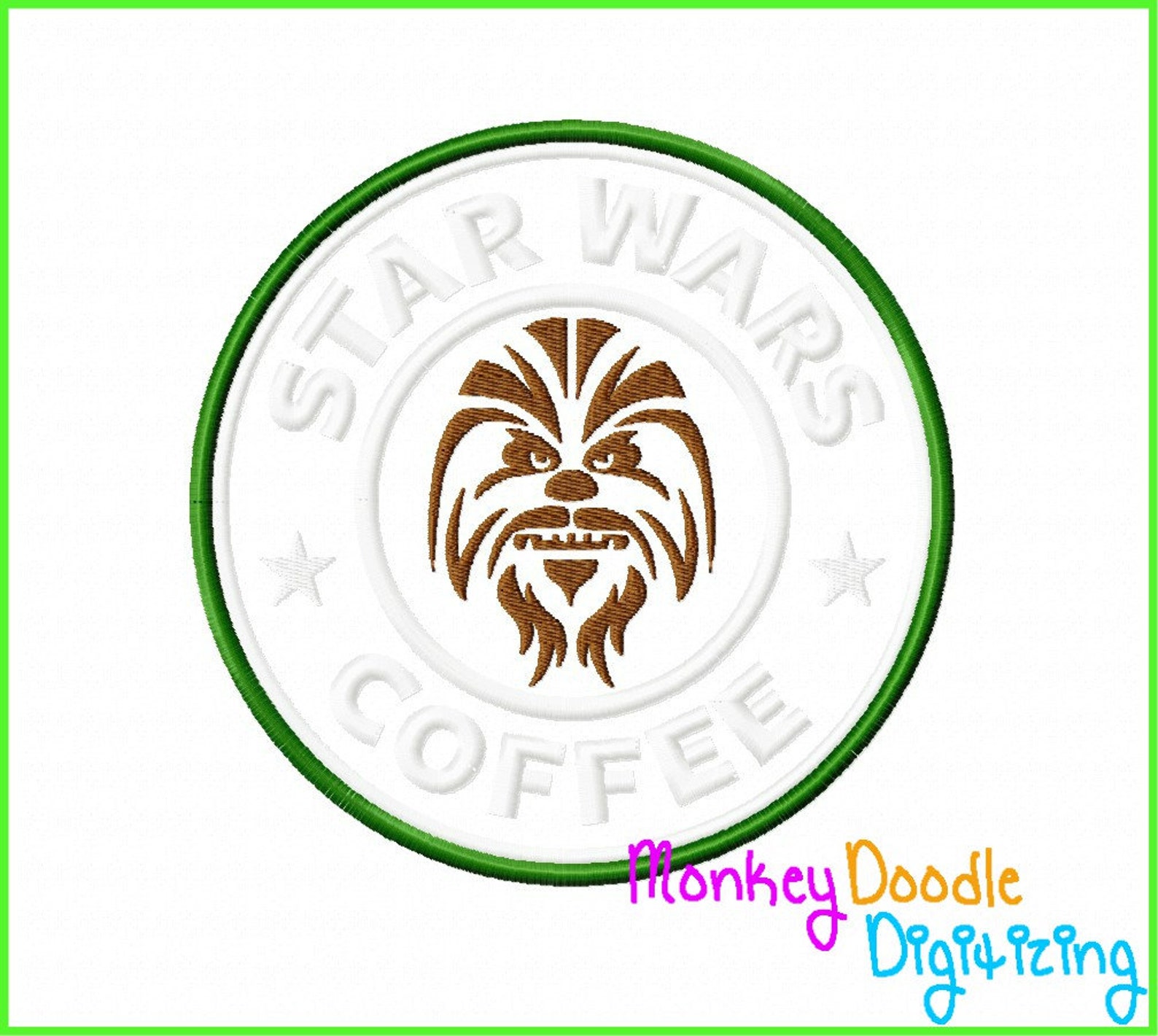 Star Wars Coffee Chewy 4x4 5x7 6x10 Embroidery Machine - Etsy