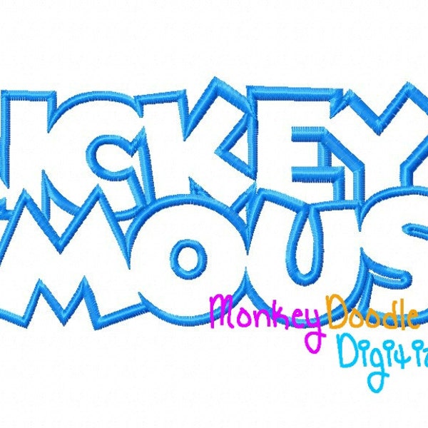 Mickey Mouse Words - Etsy