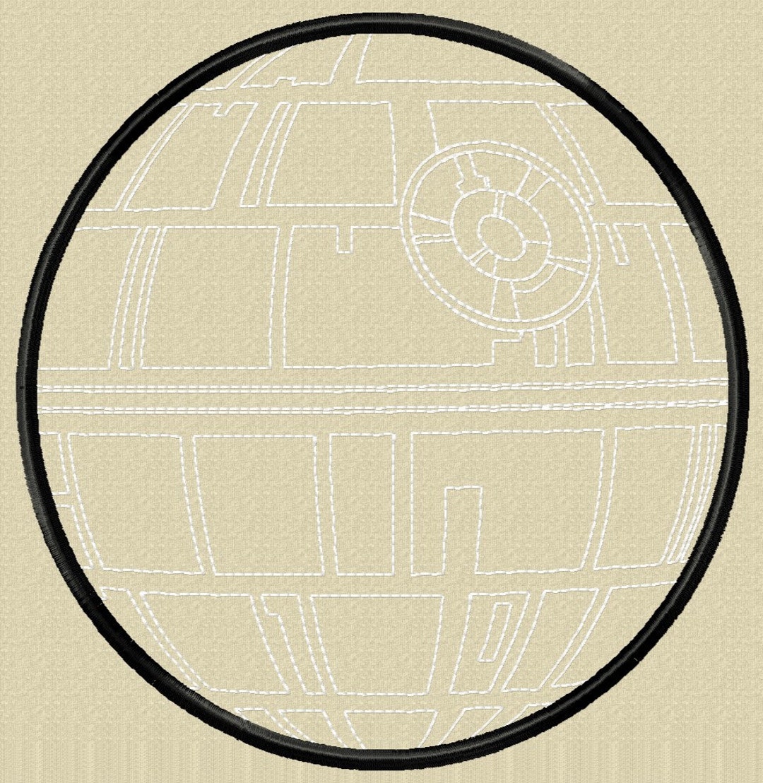 Star Wars Death Star Embroidery Machine Applique Instant Download ...
