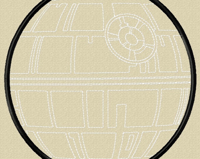 Star Wars Death Star Embroidery Machine Applique - Instant Download ...