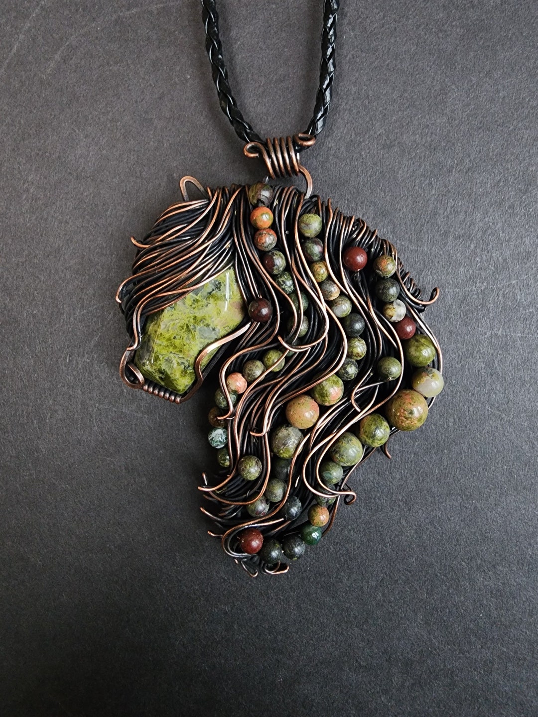 Gaia's Mare, the Primordial Goddess of the Earth a Handmade Copper Wire ...
