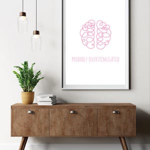 Probably Overstimulated- Printable Digital File for Posters, Photo ...