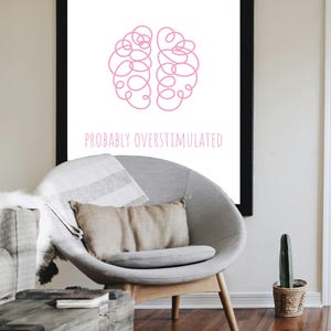 Probably Overstimulated- Printable Digital File for Posters, Photo ...