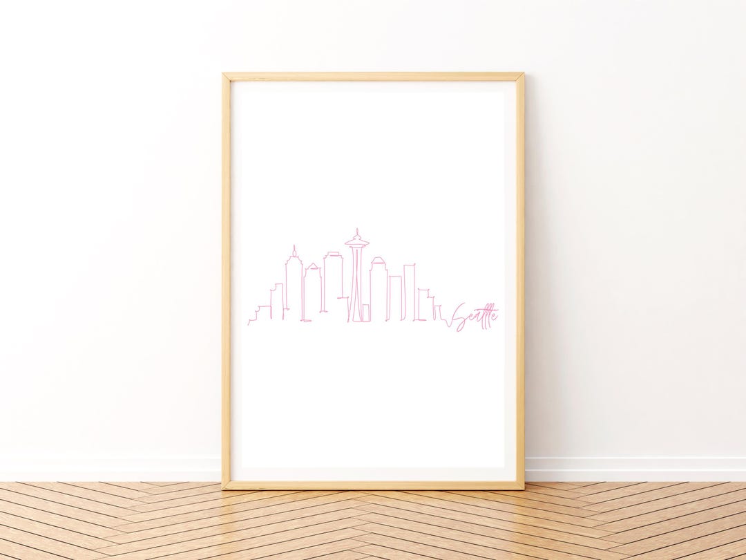 Seattle Wall Art | Printable Digital Download | Skyline | Minimalist ...