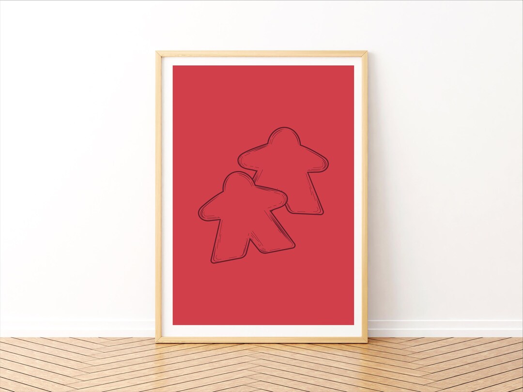Meeple Sketch Wall Art | Printable Digital Download | Board Game Décor ...