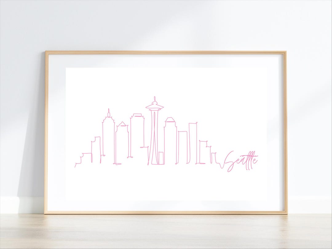 Seattle Wall Art | Printable Digital Download | Skyline | Minimalist ...
