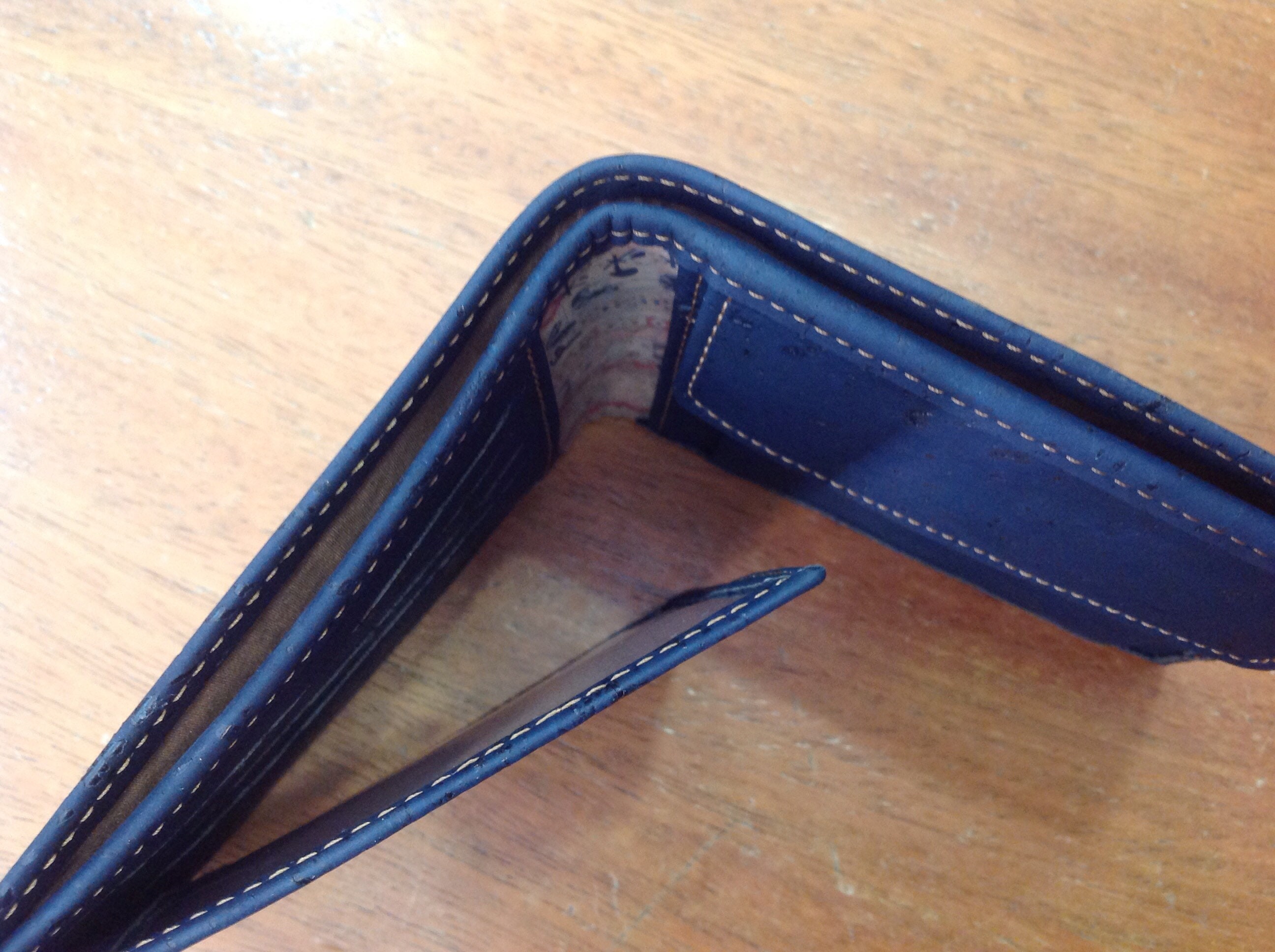 Cork wallet - blue - complete - High quality - Vegan - Eco Friendly