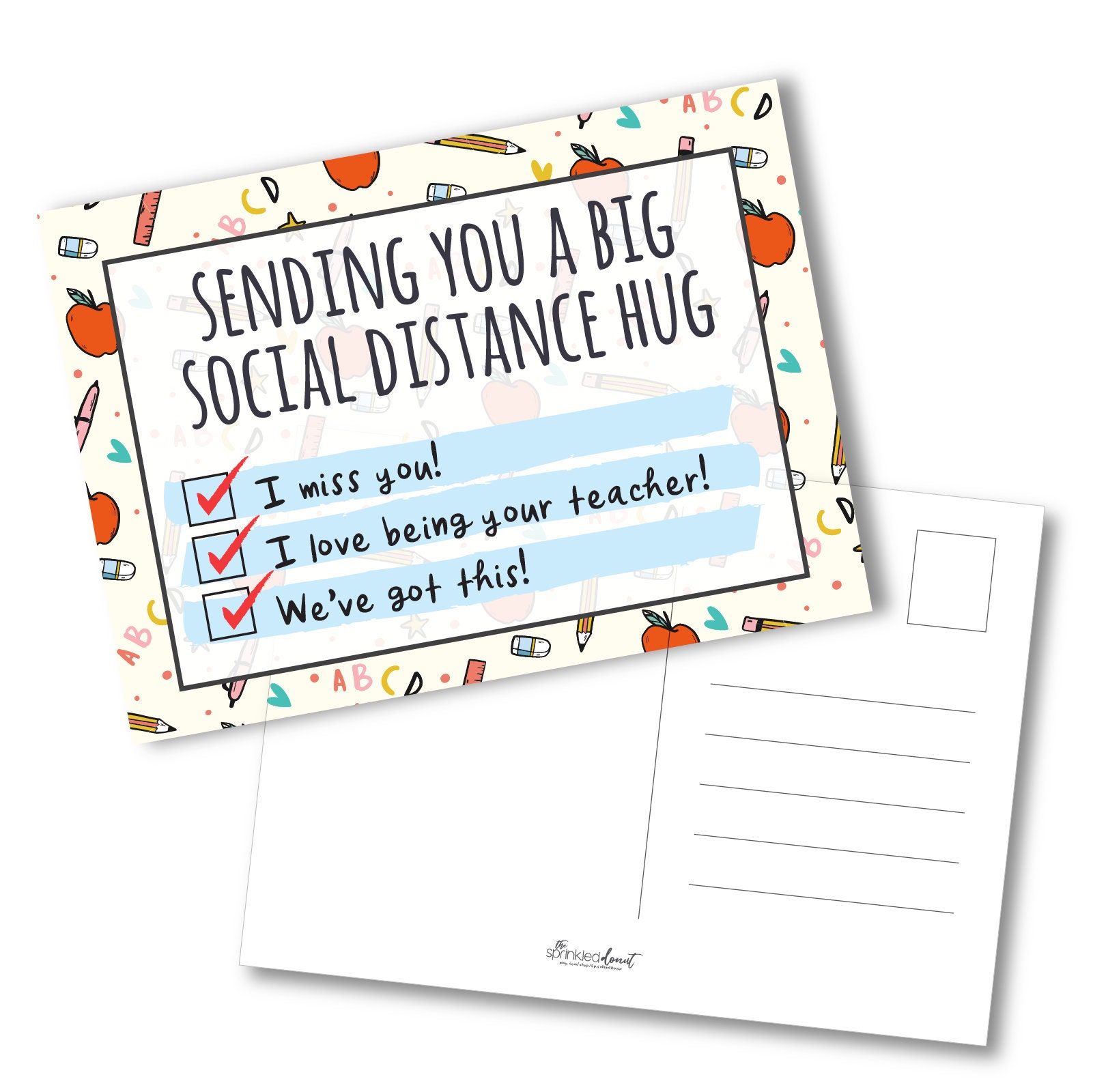 Printable Postcard, Teacher to Student Card, Teachers Card, Student ...